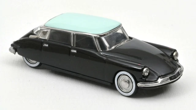 MODEL CAR SCALE 1:87 Norev Citroen DS 19 1958 Black diecast vehicles S ...