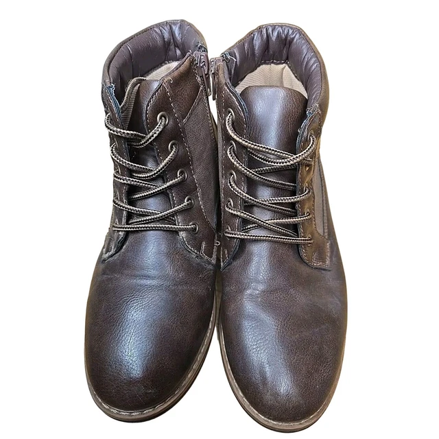 STEVE MADDEN YOUTH Size 5 Womens 7 Zip/Lace up Brown Boots Side buckle ...