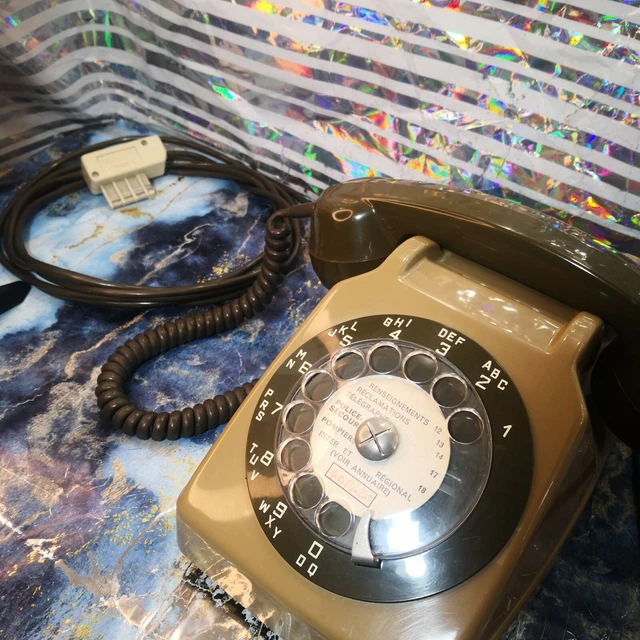 FRENCH NUMBERS ROTARY Hand Dial Landline Home Telephone Socotel PTT ...