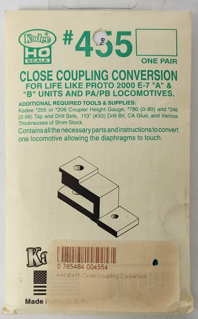 KADEE #455 HO Scale Lifelike Proto 2000 E-6 E-7 A & B units PA/PB $16. ...