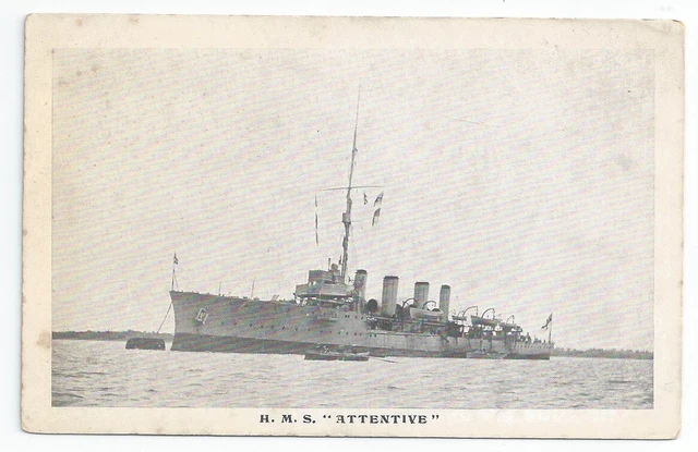 HMS ATTENTIVE ADVENTURE class Scout Cruiser Royal Navy Unused PC £10.00 ...