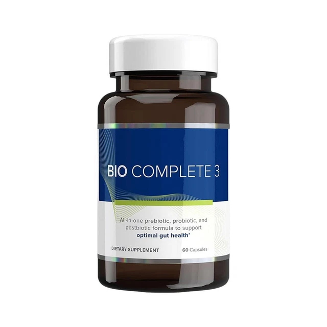 BIO COMPLETE 3 Capsules 60 Count Prebiotic Probiotic Postbiotic ...