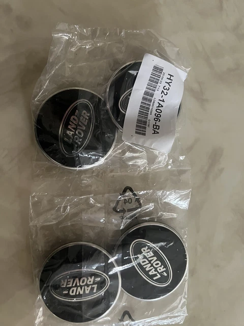 GENUINE RANGE ROVER Vogue & Discovery Alloy Wheel BLACK X4 Centre Caps ...