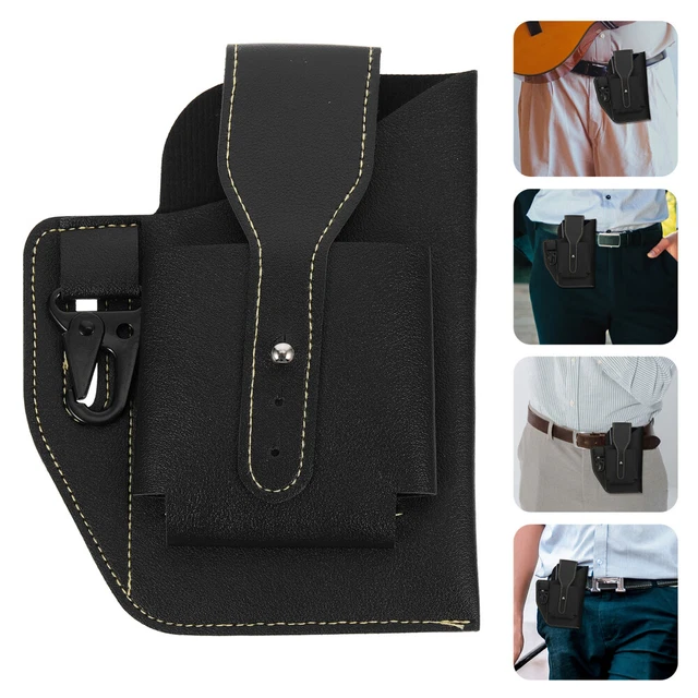 MOBILE PHONE POCKET Pu Men's Waist Bag for Purse Holster Organizer £7. ...