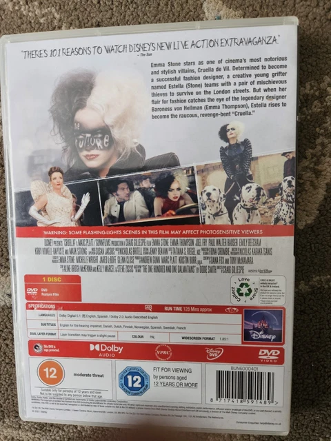 Disneys Cruella Dvd Emma Stone Disney £599 Picclick Uk