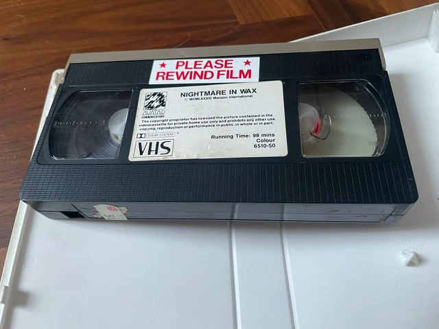 PRE CERT HORROR VHS video Tape Cult Good Condition Nightmare In Wax EUR ...