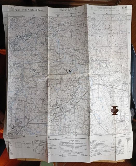 CART.GEOGRAF.DI GUERRA - Maniago - F°. 24 Della Carta D'italia - N. 41 EUR 26,00 - PicClick IT