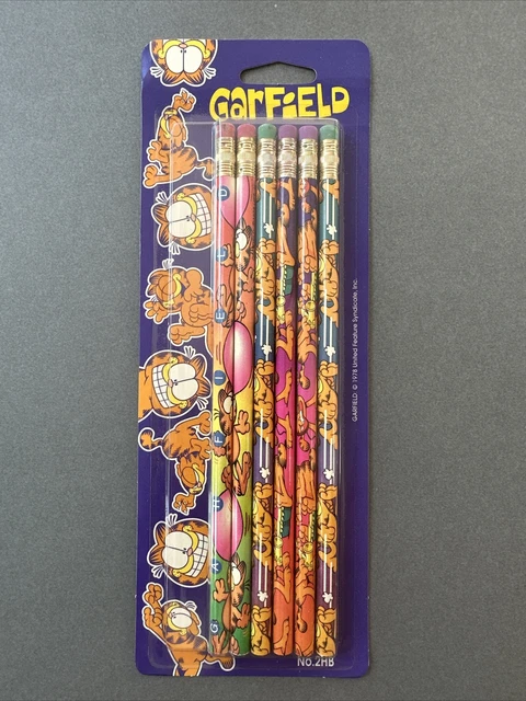 VINTAGE 1978 GARFIELD 6 Pencils Empire Berol NOS NIP Sealed Great ...