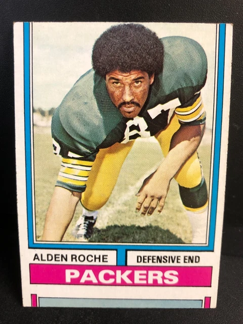 ALDEN ROCHE 1974 Topps Football ERROR carte OddBaLL GREEN BAY PACKERS ...