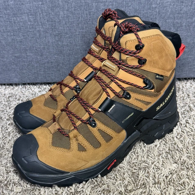 SALOMON QUEST 4 GTX Gore-Tex Hiking Boots Mens 12 Brown Waterproof ...