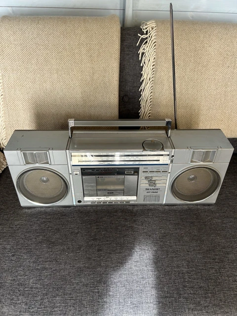 SHARP GF-7500E SILVER 80s Ghetto Blaster Boombox Vintage Made in Japan ...