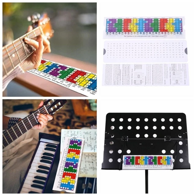 MUSIC THEORY GUITAR Scales Ruler Guitar Learning Ruler Musical ...