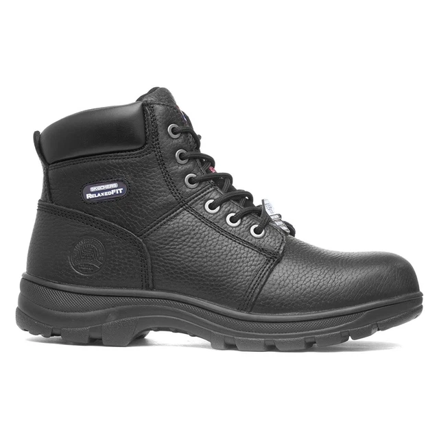SKECHERS WORKWEAR MENS Safety Footwear Black Adults Boots Workshire ...