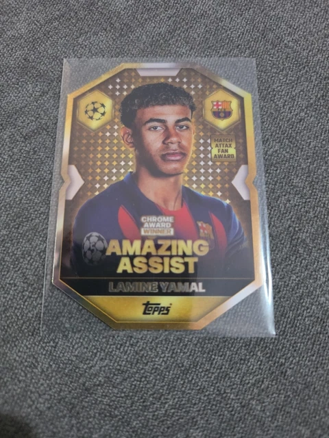 TOPPS MATCH ATTAX 2026 Lamine Yamal Amazing Assist Limited Edition Card ...