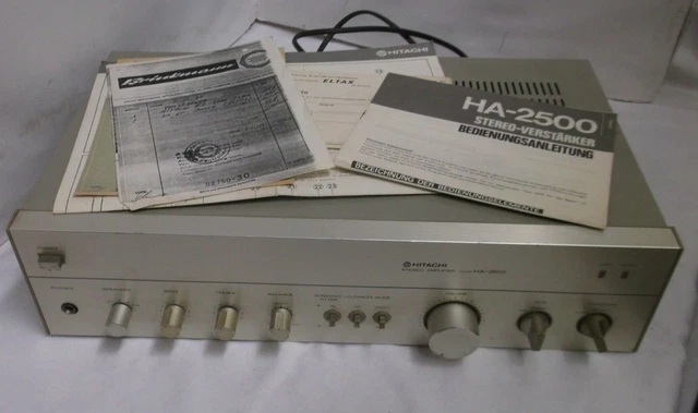 70ER ANNÉES HITACHI HA-2500 Sterreo Amplificateur en Boite Avec ...