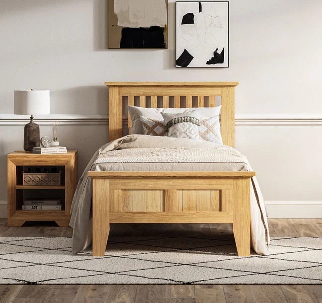 OAK FURNITURE LAND bevel bed £182.68 - PicClick UK