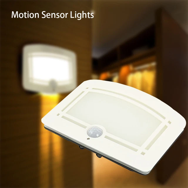 10 LED WIRELESS Motion Sensor Light-operated Battery Power Sconce Wall ...
