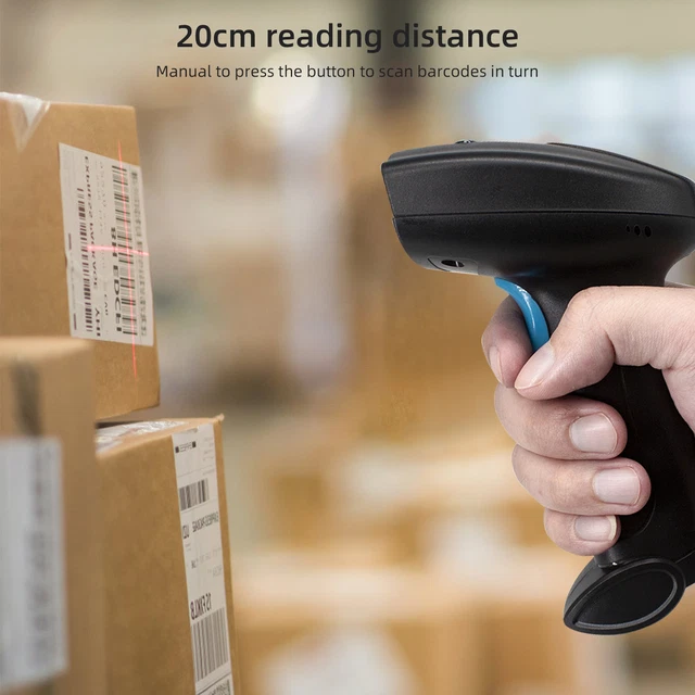 USB WIRED HANDHELD 1D / 2D Bar Code Reader Barcode Scanner Automatic ...