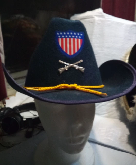 USA UNION OFFICER HAT Civil War North Military Blue Cowboy Adult ...