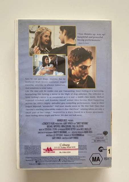 SWEET NOTHING [VHS] Warner Video Big Box Ex-Rental Tape Mira Sorvino ...