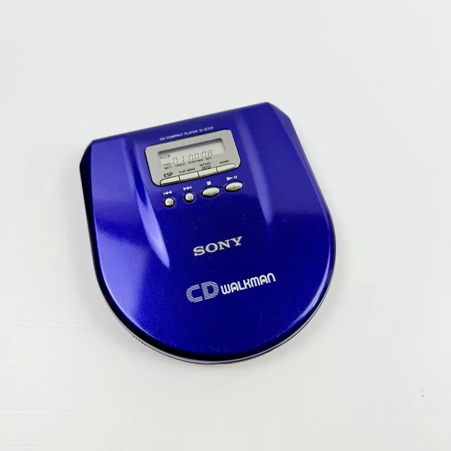 SONY WALKMAN D-E707 CD Discman CD Player Fully Working Vintage Blue ...