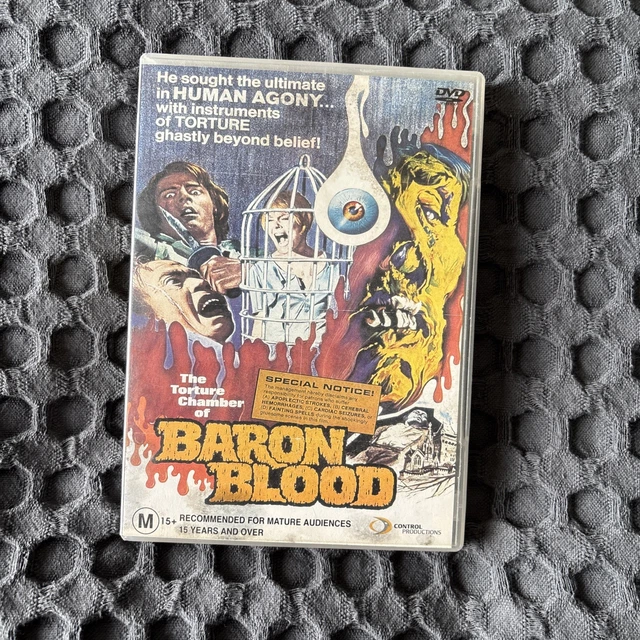 BARON BLOOD (DVD, 1974, Horror) The Torture chamber of.. Region 4 Mario ...