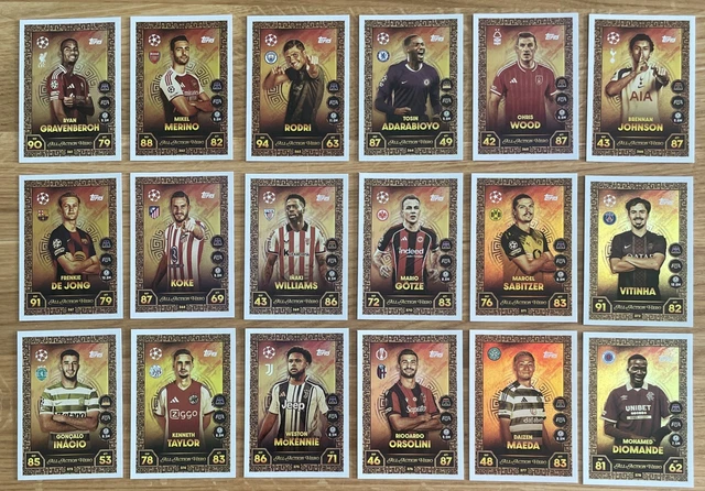 TOPPS MATCH ATTAX 25/26 All Action Heros 2025-2026 Combined Postage £1.68 - PicClick UK