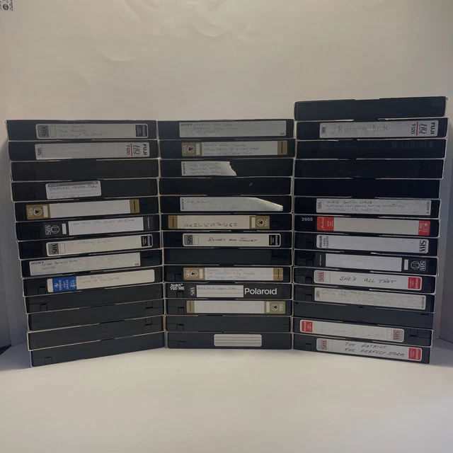 LOT OF 40 Pre-Recorded VHS Tapes Sold As Used Blanks TV Shows ...
