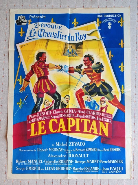 LE CAPITAN 2E époque (1945) de Robert Vernay Affiche cinéma de GRINSSON ...