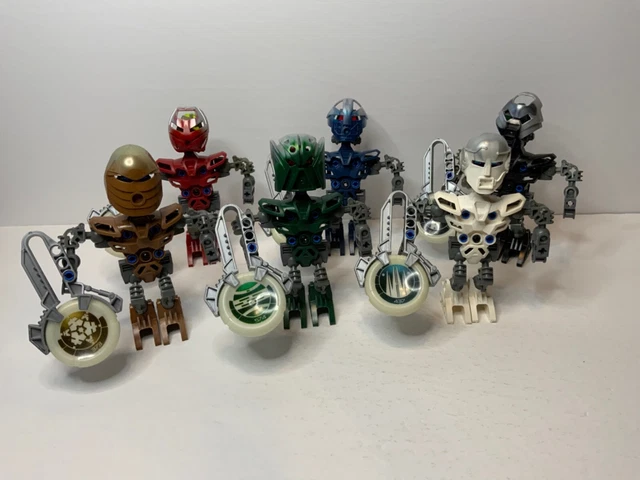 LEGO BIONICLE MATORAN of Metru Nui Set 8607-8612 Complete With Glow ...