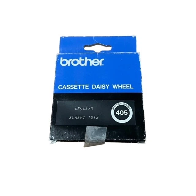 BROTHER CASSETTE DAISY Wheel English Script 1012 405 Open Box $30.00 ...
