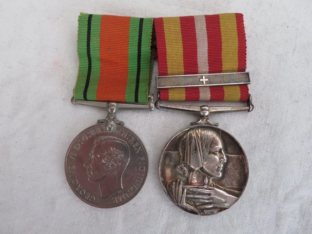 BRITISH RED CROSS Named Voluntary Medical Long Service Medal & WW2 ...