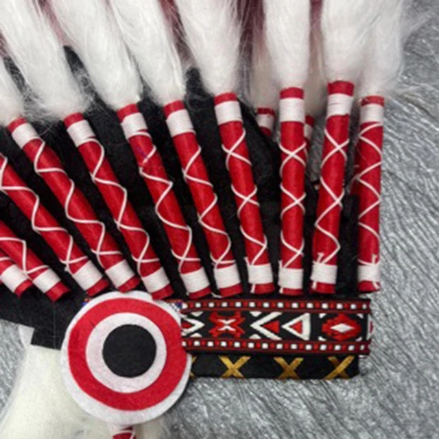 ARTIFICIAL FEATHER HEADDRESS Hat Halloween Native American Headdress £ ...