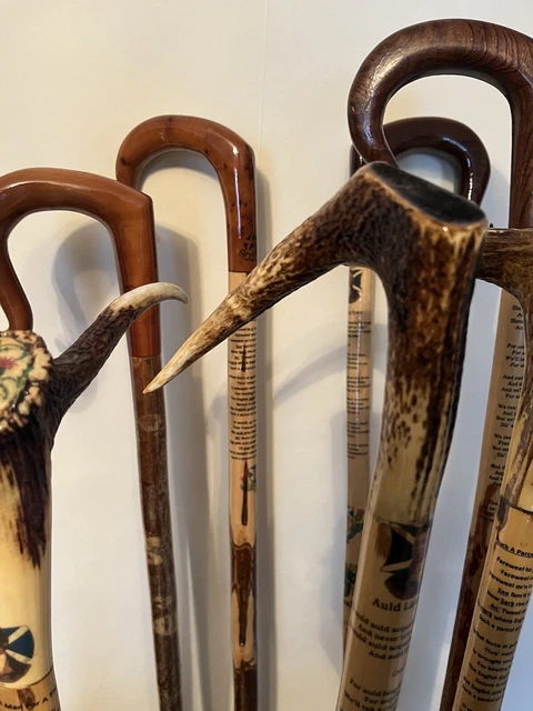 HAND CARVED WALKING sticks £103.64 - PicClick UK