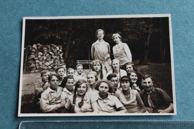 FOTO PHOTO BN Portrait Gruppe BDM Mädchen braune Zöpfe 1932 plait young ...