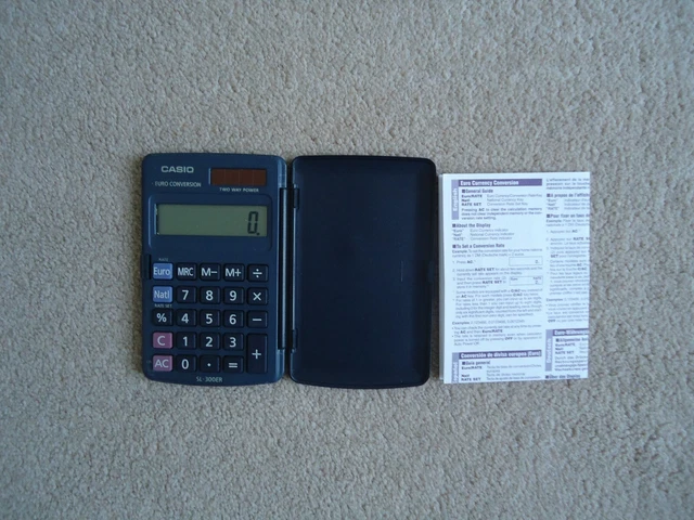 CASIO MS-80ER SOLAR Two Way Power Euro Conversion Taschenrechner ...