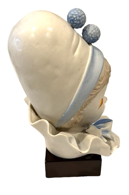 VINTAGE 1970'S CYBIS Porcelain Bisque Boy Clown Bust Funny Face Wooden ...