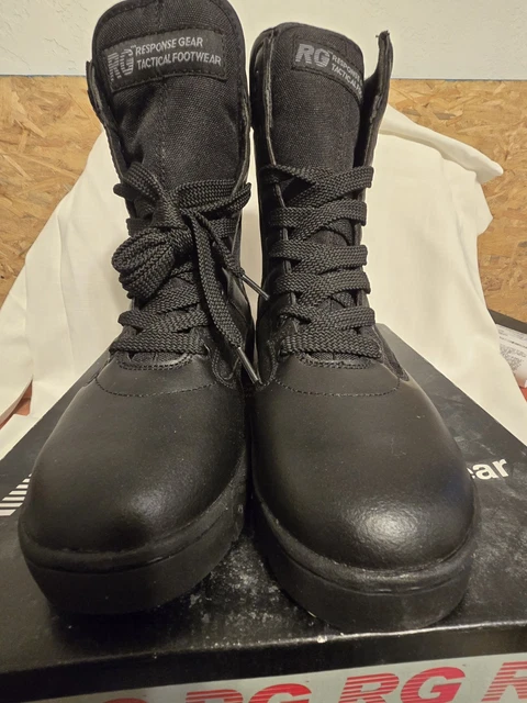 RG RESPONSE GEAR Tactical Men's deputy Side Zip Black Leather Boots ...