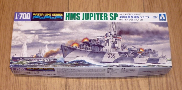 AOSHIMA 1/700 WATERLINE HMS Jupiter (con sottomarino I-60) kit ...