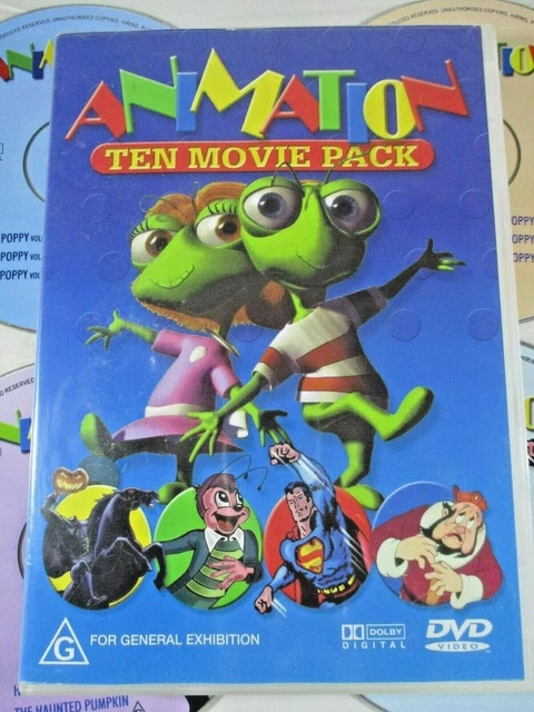 ANIMATION TEN MOVIE Pack Children's Kids DVD 4 Disc Pack. Preowned Free ...