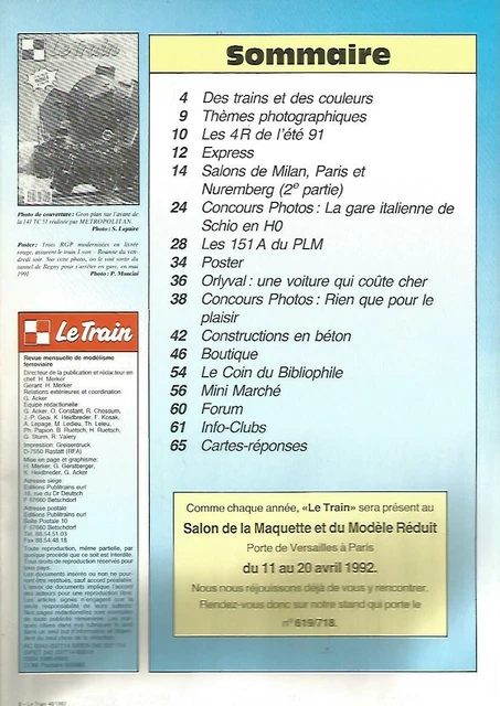 LE TRAIN N°48 Trains Et Couleurs / 4R De L'ete / Express / 151 A Du Plm ...
