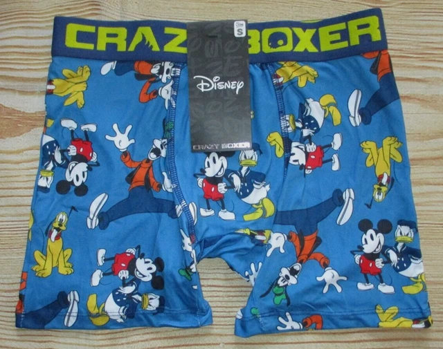 CRAZY BOXER DISNEY Mickey Mouse Donald Duck Pluto Goofy Red Boxers Men ...