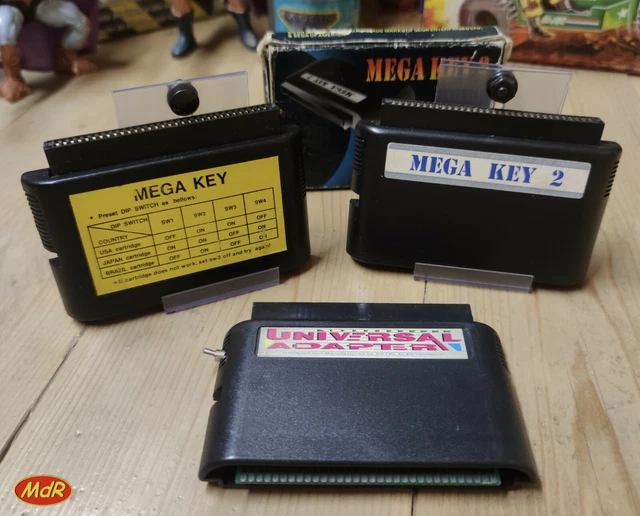 VINTAGE MEGA KEY 2 UNIVERSAL ADAPTER Datel Sega Genesis MegaDrive ...