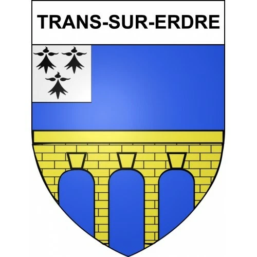 TRANS-SUR-ERDRE 44 VILLE sticker blason écusson autocollant adhésif EUR 6,99 - PicClick FR