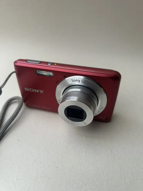 SONY CYBER-SHOT DSC-W520 14.1Mp Red Digital Compact Camera With Charger ...