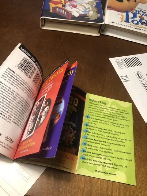 VINTAGE WINNIE THE Pooh VHS Tape Movie Lot Book Of Spookable RARE ...