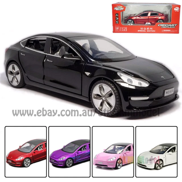 1/32 SCALE TESLA Model 3 Model Car Alloy Diecast Toy Vehicle Collection ...