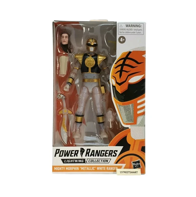 HASBRO POWER RANGERS Lightning Collection Mighty Morphin Metallic White ...