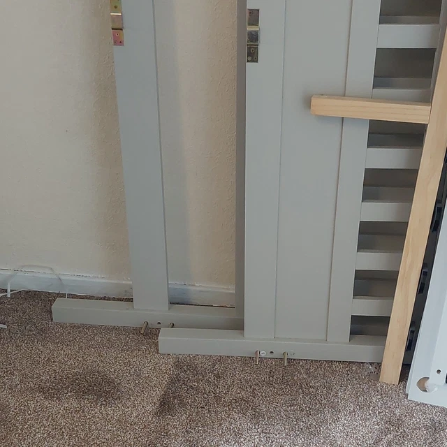GREY WOODEN DOUBLE Bed Frame Parts with Slats, Rectangular, Assembly ...