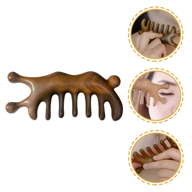 SHAMPOO BRUSH MASSAGE Comb Combs Wooden for Hair Hand-held Man Women's ...